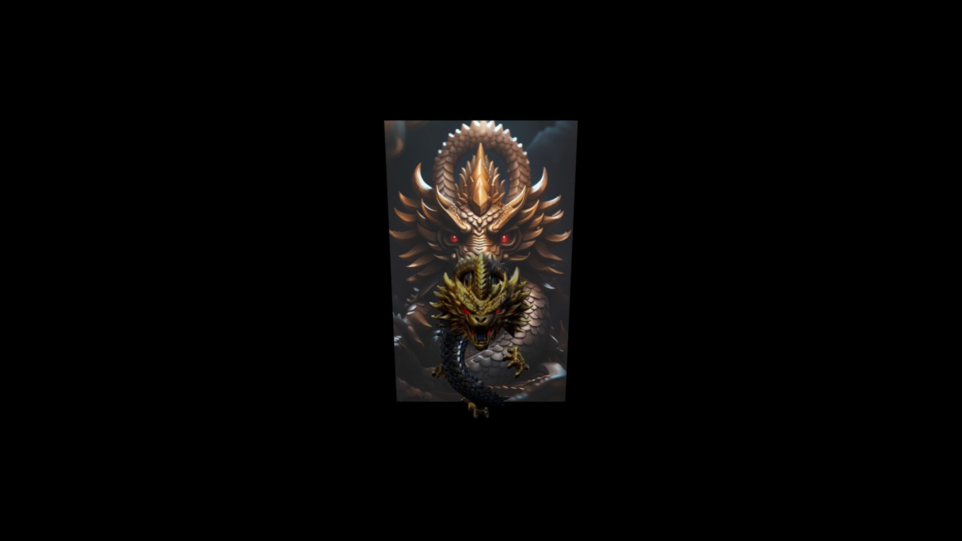The Golden Dragon A majestic golden dra - Download Free 3D model by ...