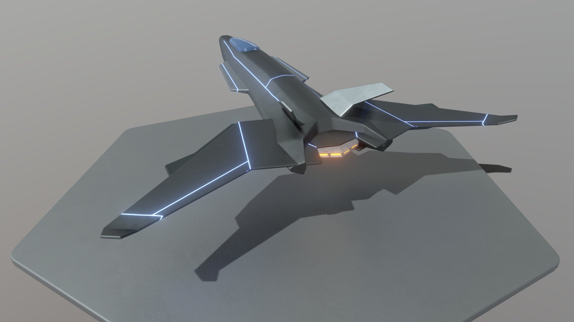 Fantasy Jet Plane - 3D model by Mehedi_Ibne_Hasan [bf9121d] - Sketchfab
