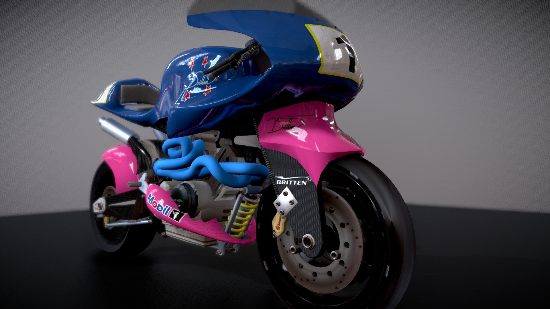 Britten V1000 Motorcycle. John Britten - 3D model by Dan Padilla ...