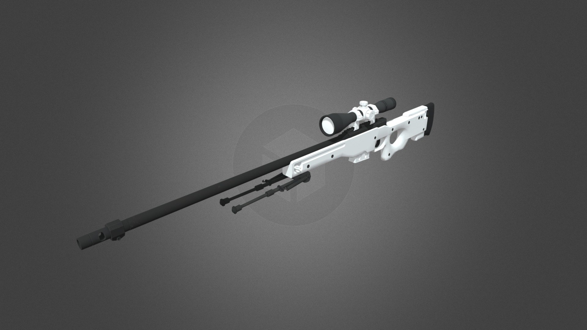 AWP | White - 3D model by MStanislav (@svyatosvmel) [bf93dbc] - Sketchfab