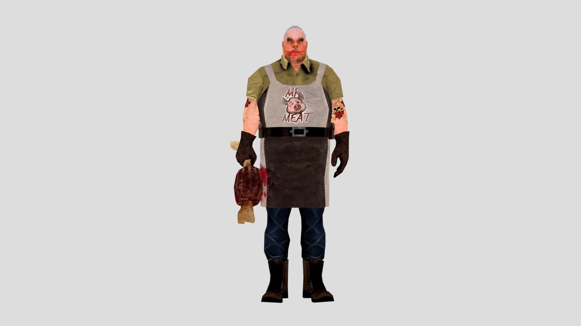 Mr Meat - Download Free 3D model by dallas.wilkerson [bf951cd] - Sketchfab