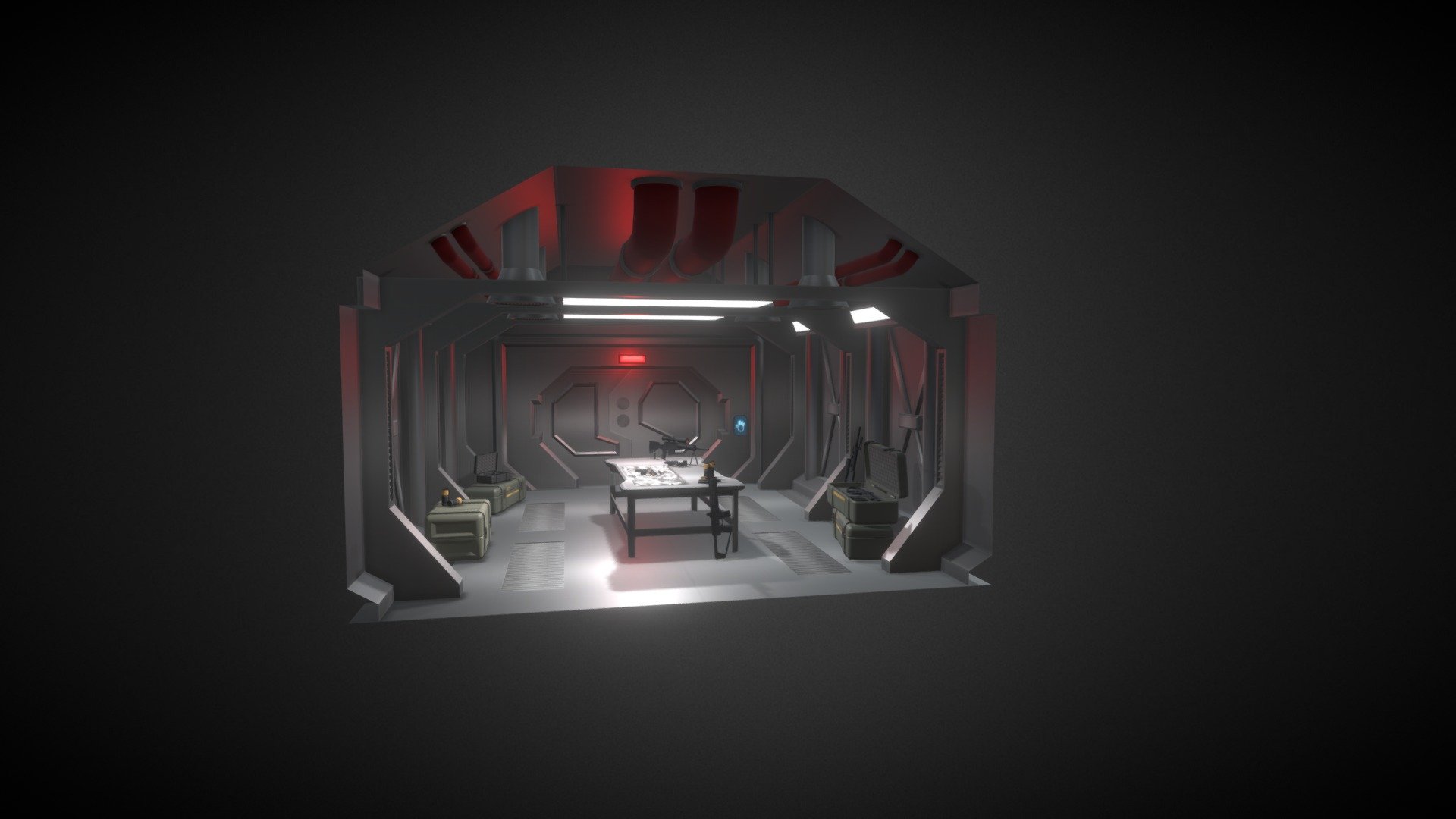 Armory Scene Final - 3D model by brndnerickson [bf97f3d] - Sketchfab