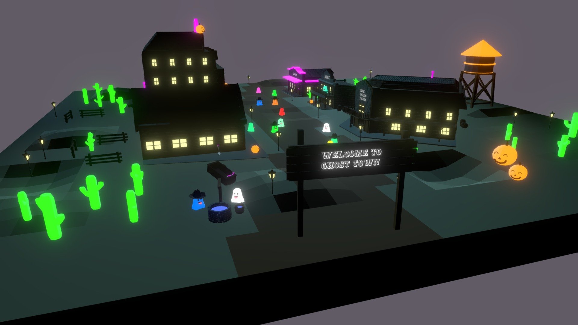 Ghost Town 👻👻👻 - 3D model by CheerfulSatchel [bf9a0c7] - Sketchfab