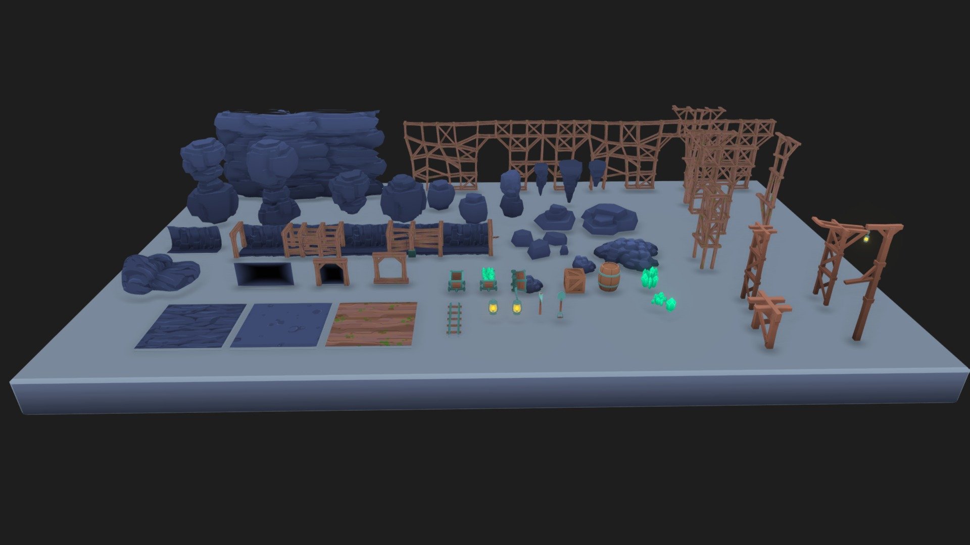 mine rails pieces - 3D model by Victor Estivador (@VictorEstivador ...