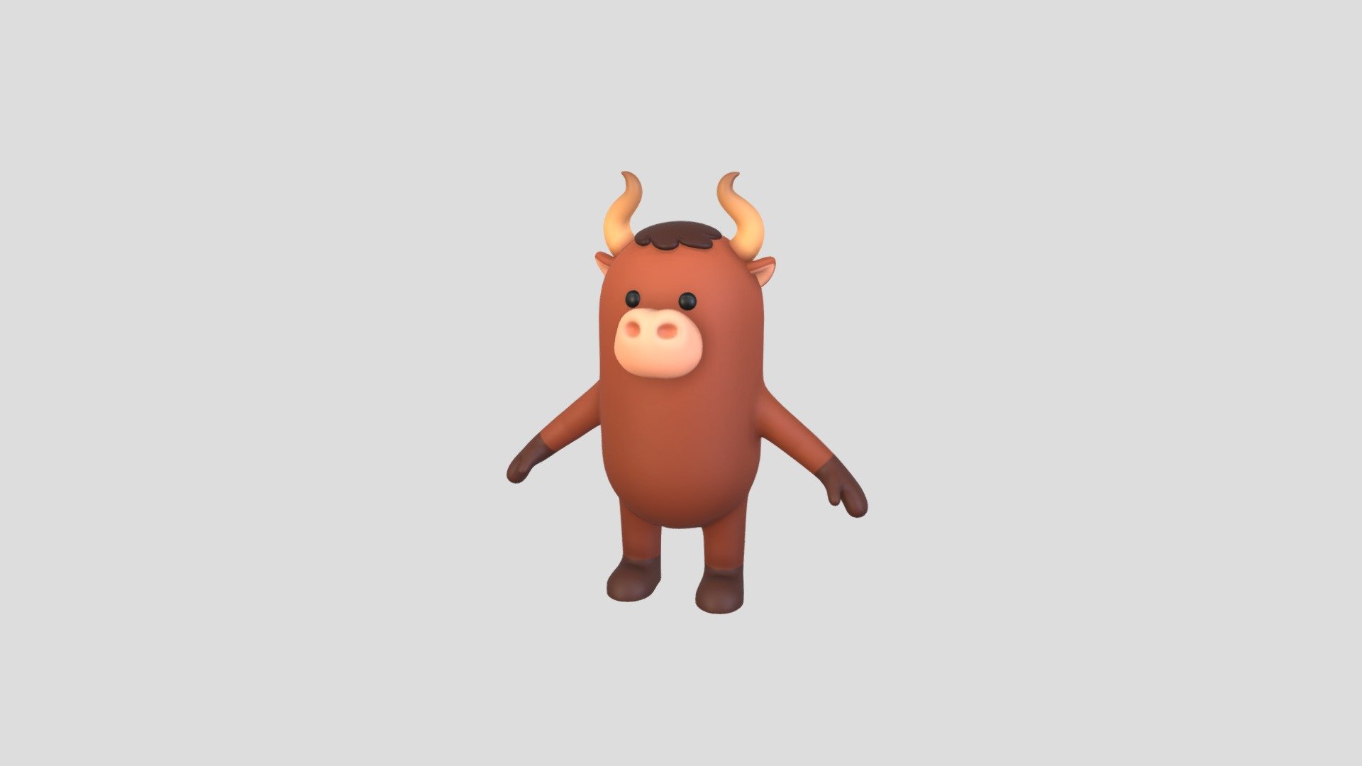 Bull Character - Buy Royalty Free 3D model by bariacg [bf9a55e ...