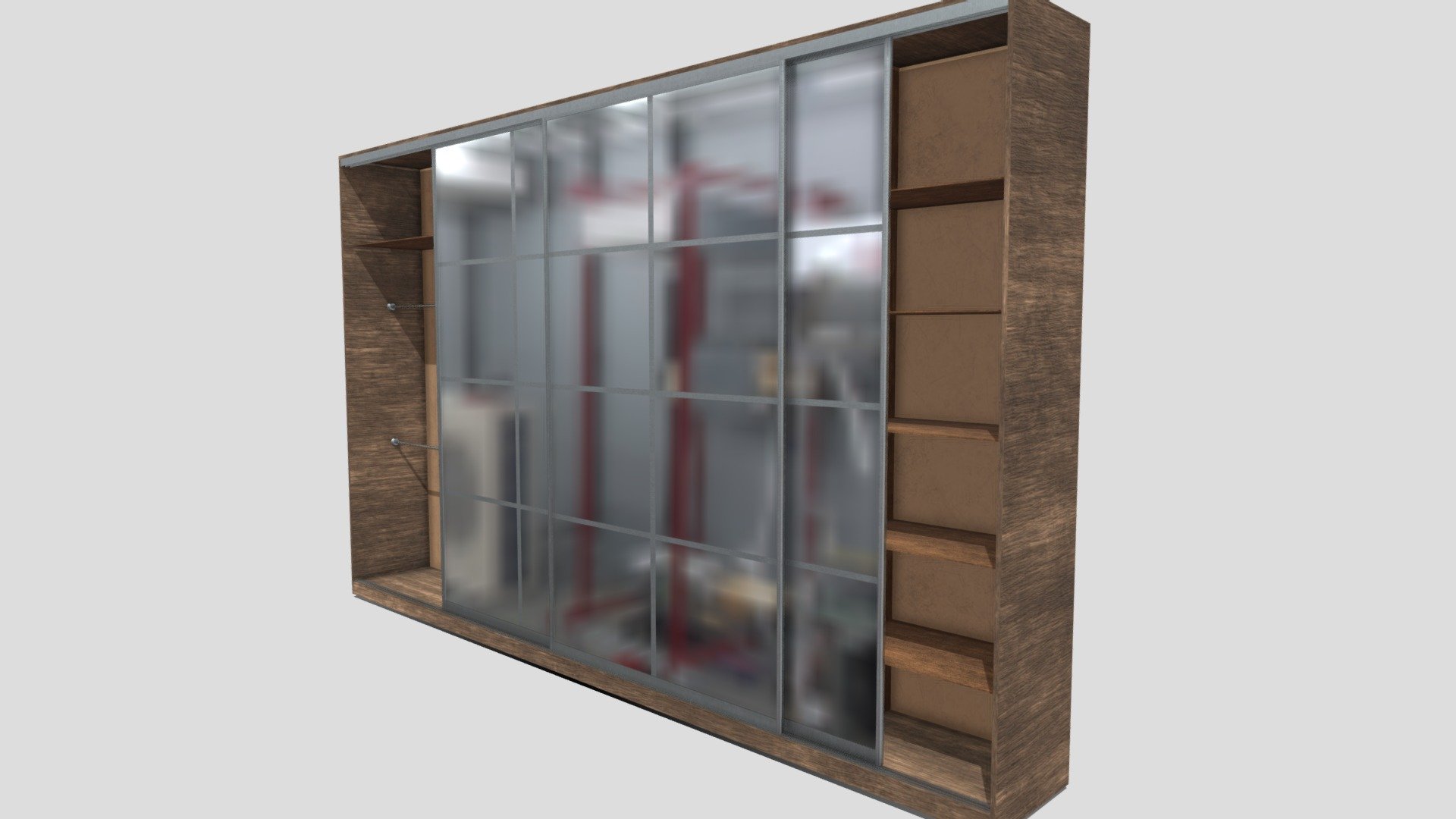 Sliding wardrobe - 3D model by polklokinret331 [bf9b04d] - Sketchfab
