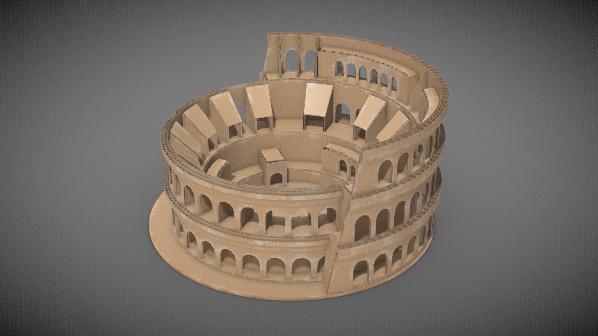 Roman Coliseum cardboard - Buy Royalty Free 3D model by seventh.sign ...