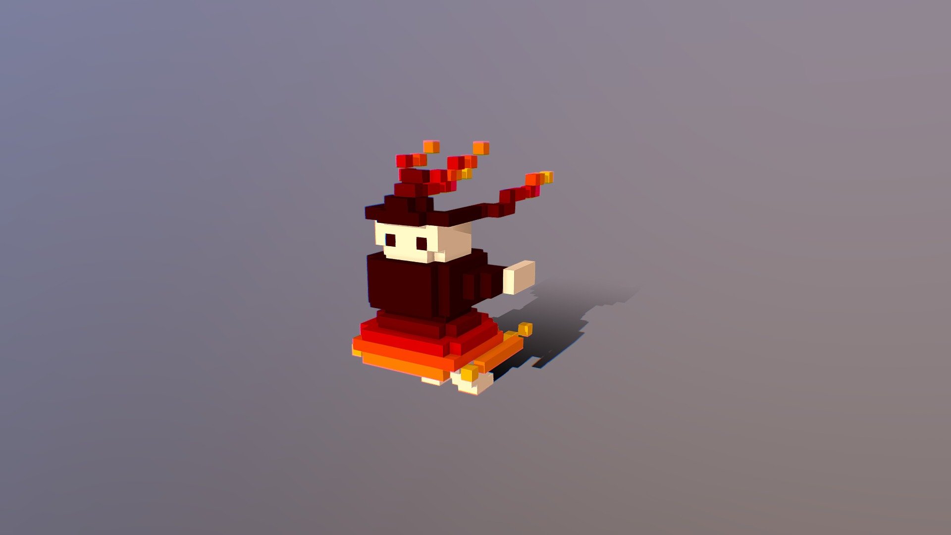 Fire Girl Running - 3D model by Catarina Lameiras (@19kath98) [bf9bc98 ...