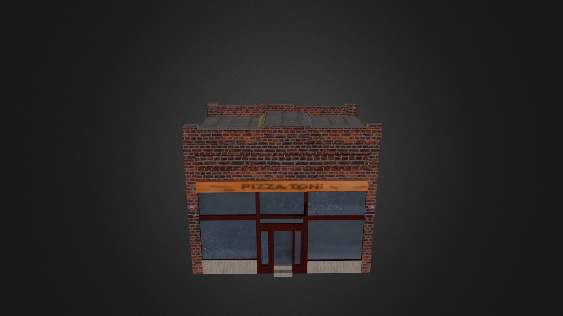 pizzeria for cityscene (low poly) - 3D model by michiel.rogissart ...