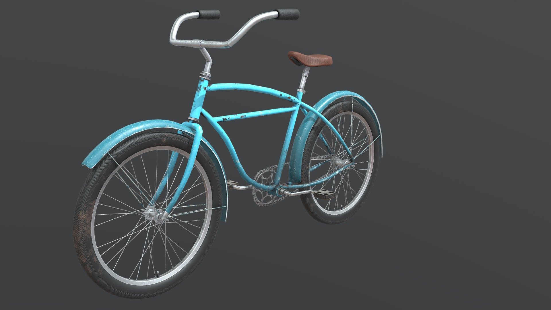 Blue Bike - 3D model by end_z_ (@juliendrios) [bfa2a5d] - Sketchfab