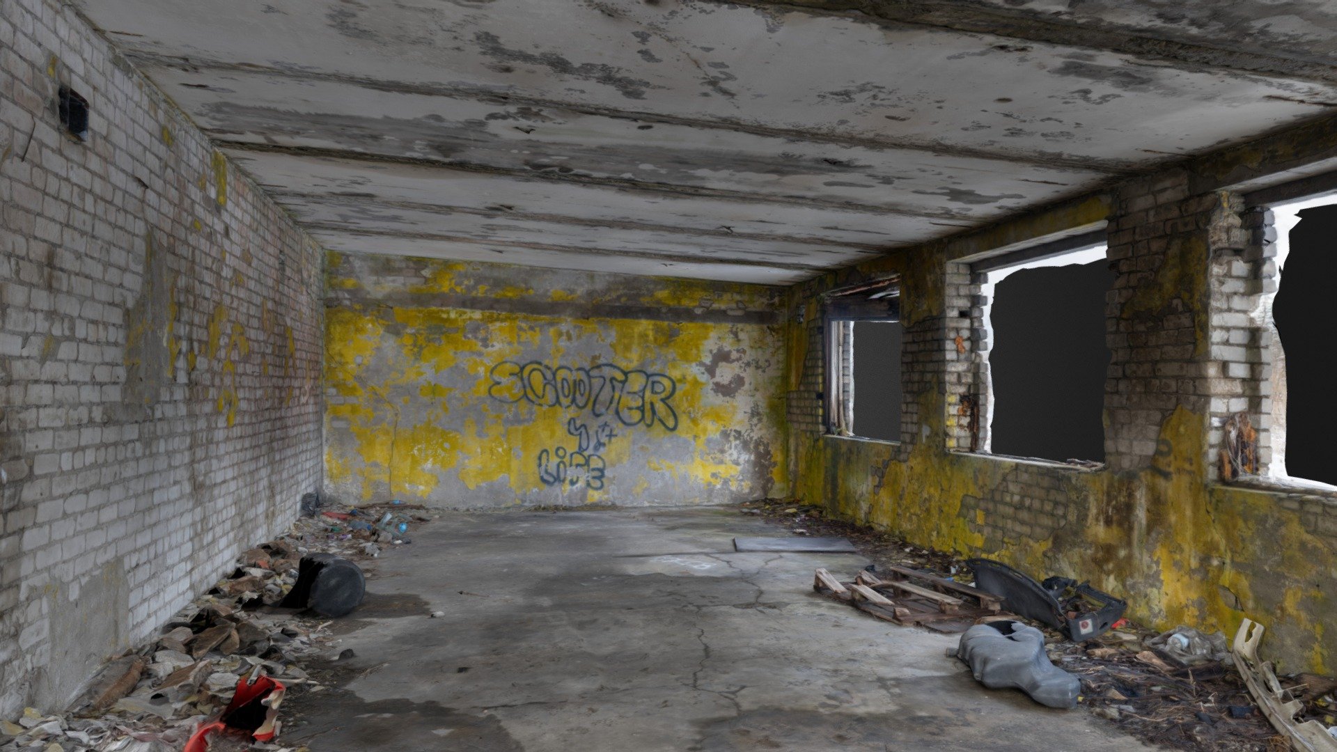 Abandoned Garage near an airport - Buy Royalty Free 3D model by ...