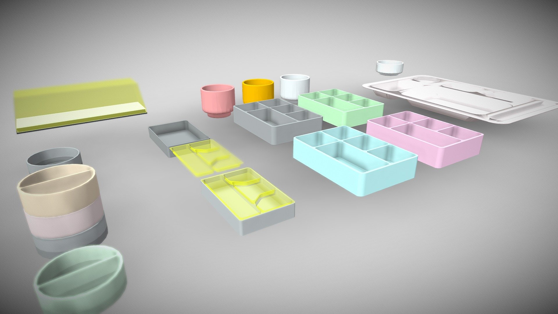 餐盒 Lunch Box; Meal Box; aluminum foil - Download Free 3D model by MrdT ...
