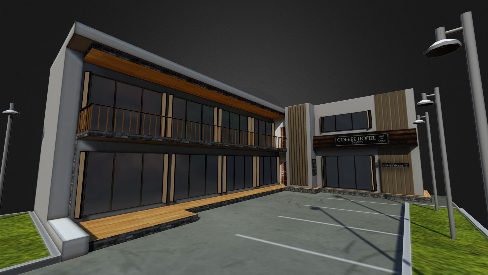 Shophouse-Bueng Kan - 3D model by Jiradet [bfadf33] - Sketchfab