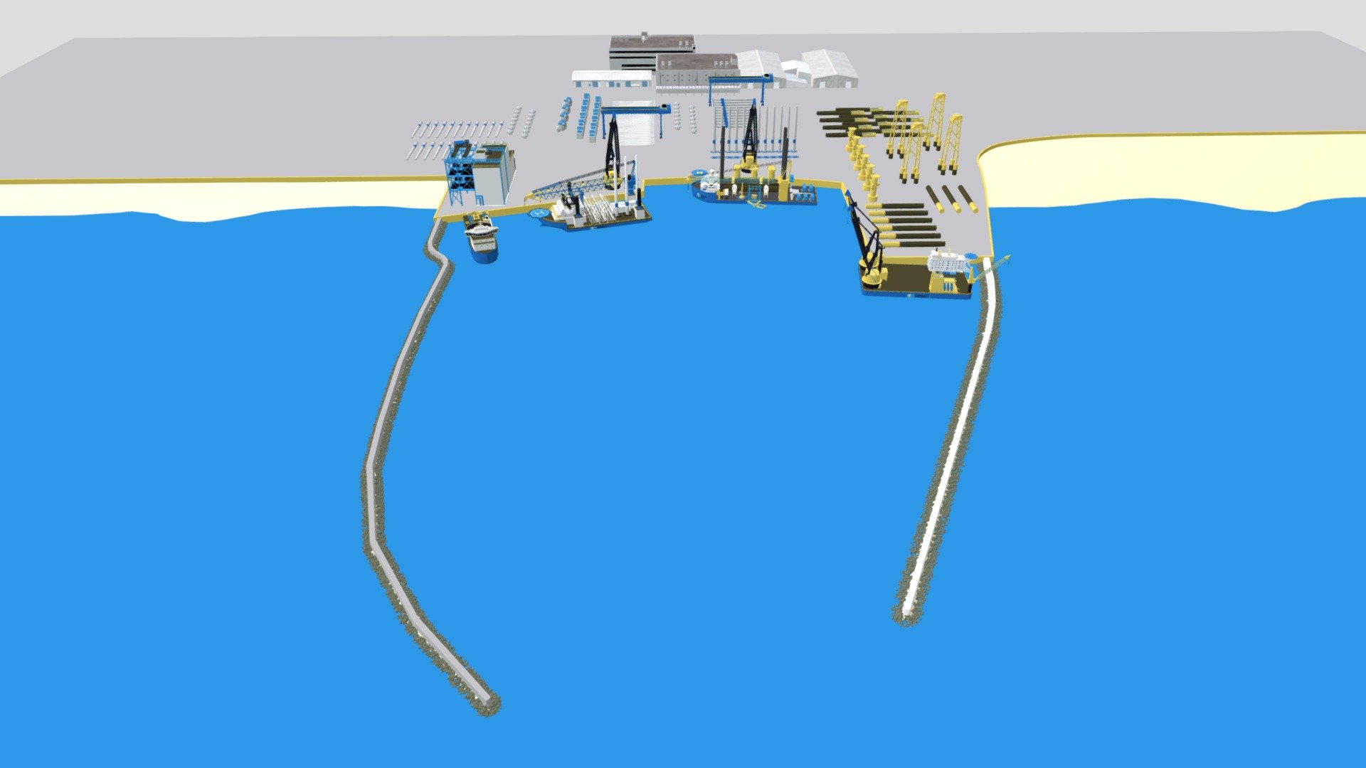 Fixed Offshore Wind Port - 3D model by Offshore Wind Learning ...