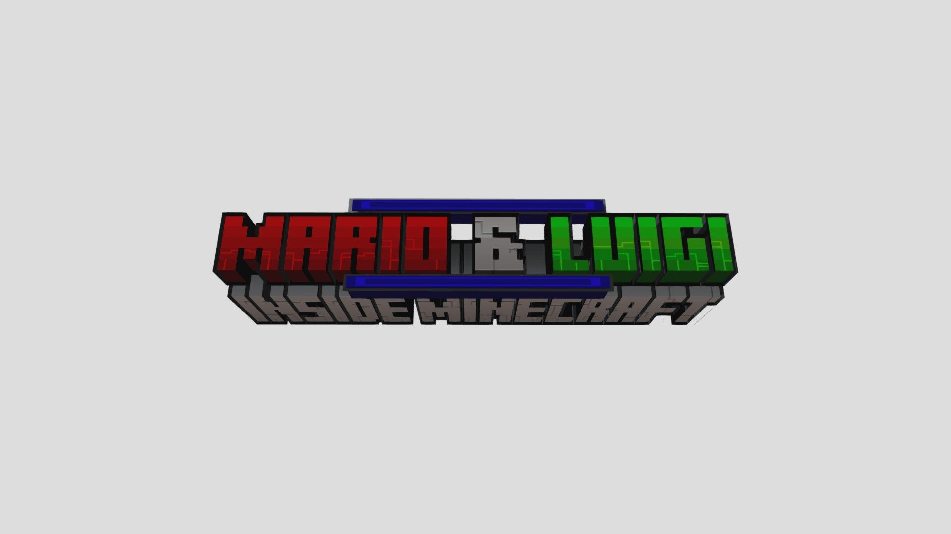 Mario & Luigi Inside Minecraft [Minecraft Logo] - Download Free 3D ...