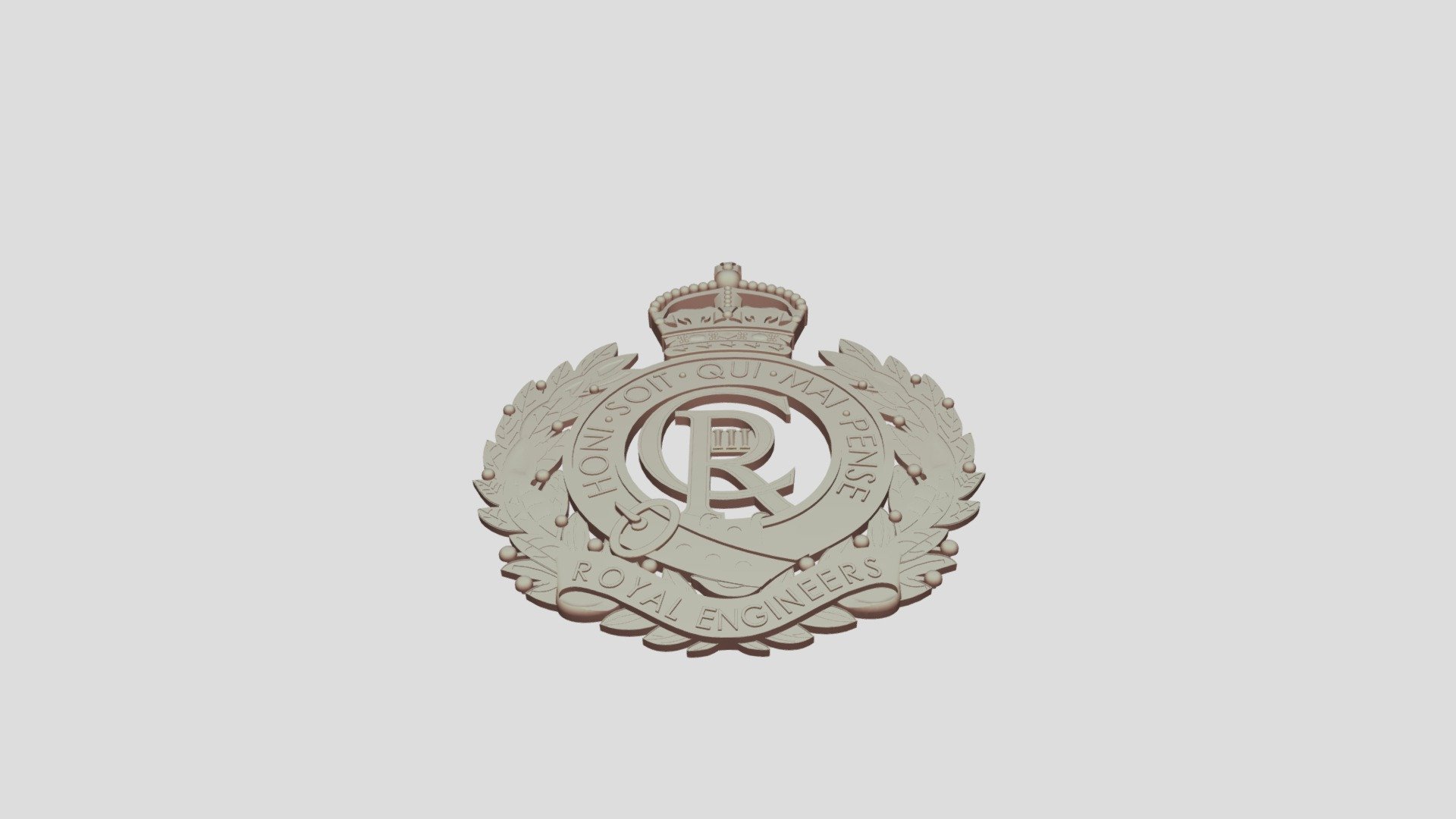 Royal Engineers Cap Badge, King's Crown CIIIR - 3D model by Tactical ...
