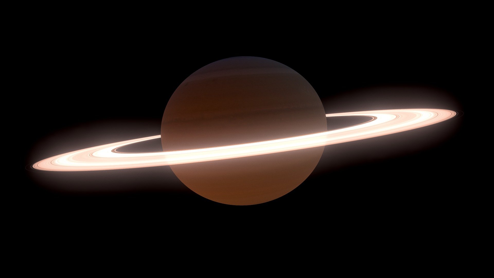 Saturn with shining rings - Buy Royalty Free 3D model by kongle ...