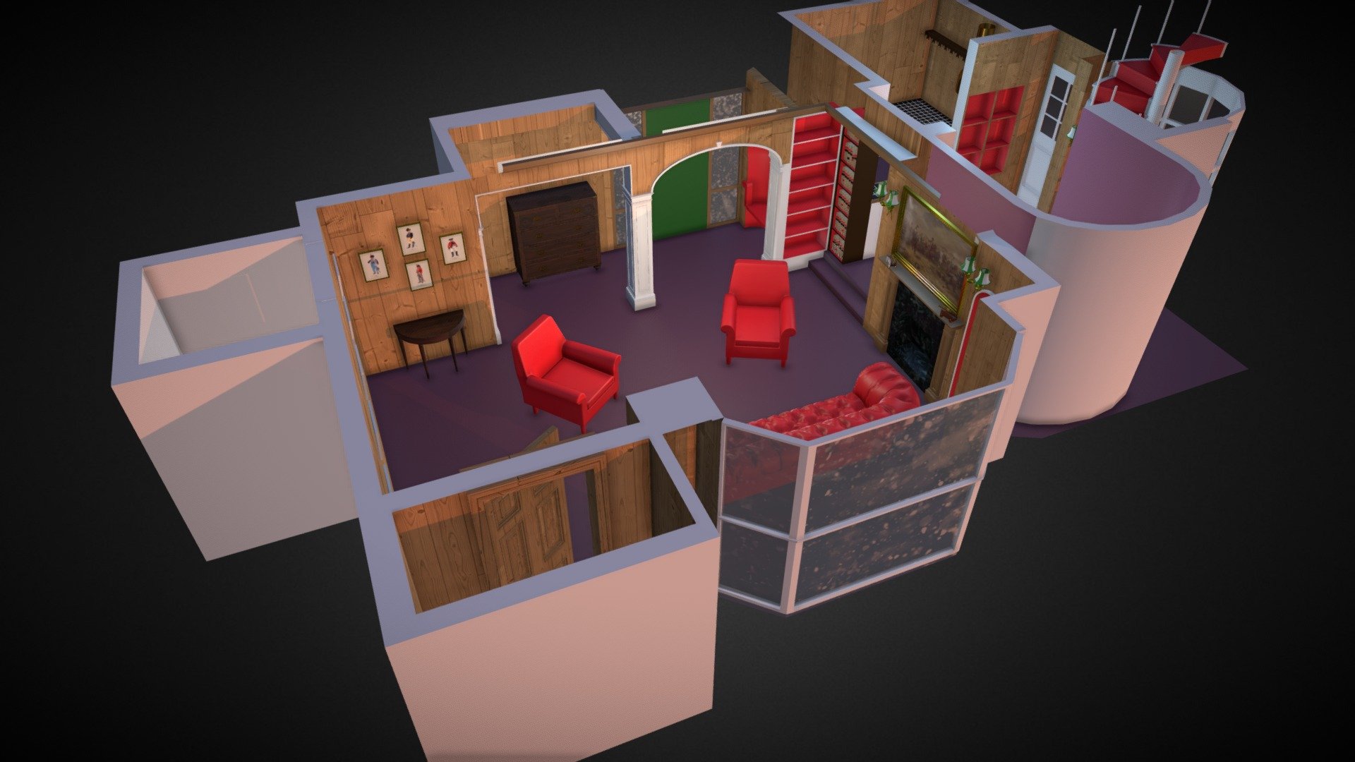 John Steed flat (WIP) - 3 Staple Mews - Avengers - 3D model by Ralph's ...