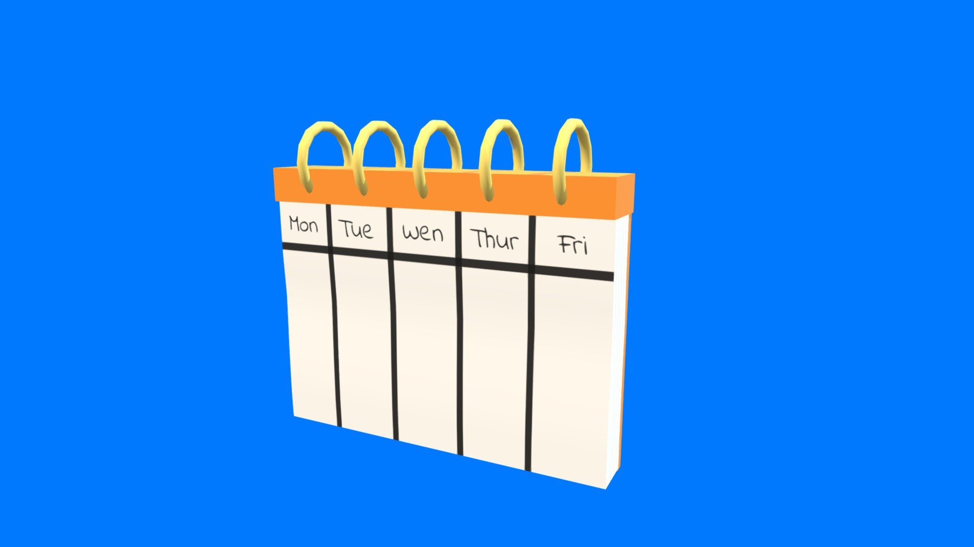 Calendar - 3D model by owenmearns24 [bfb428e] - Sketchfab