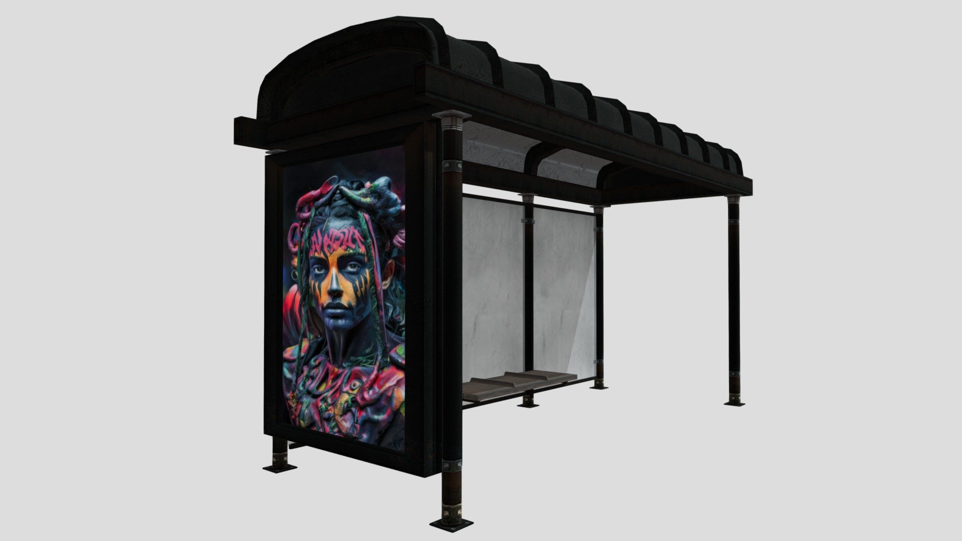 BUS STOP THE LAST DAY AGW FILMS - Download Free 3D model by RadioactiveAG [bfb682f] - Sketchfab