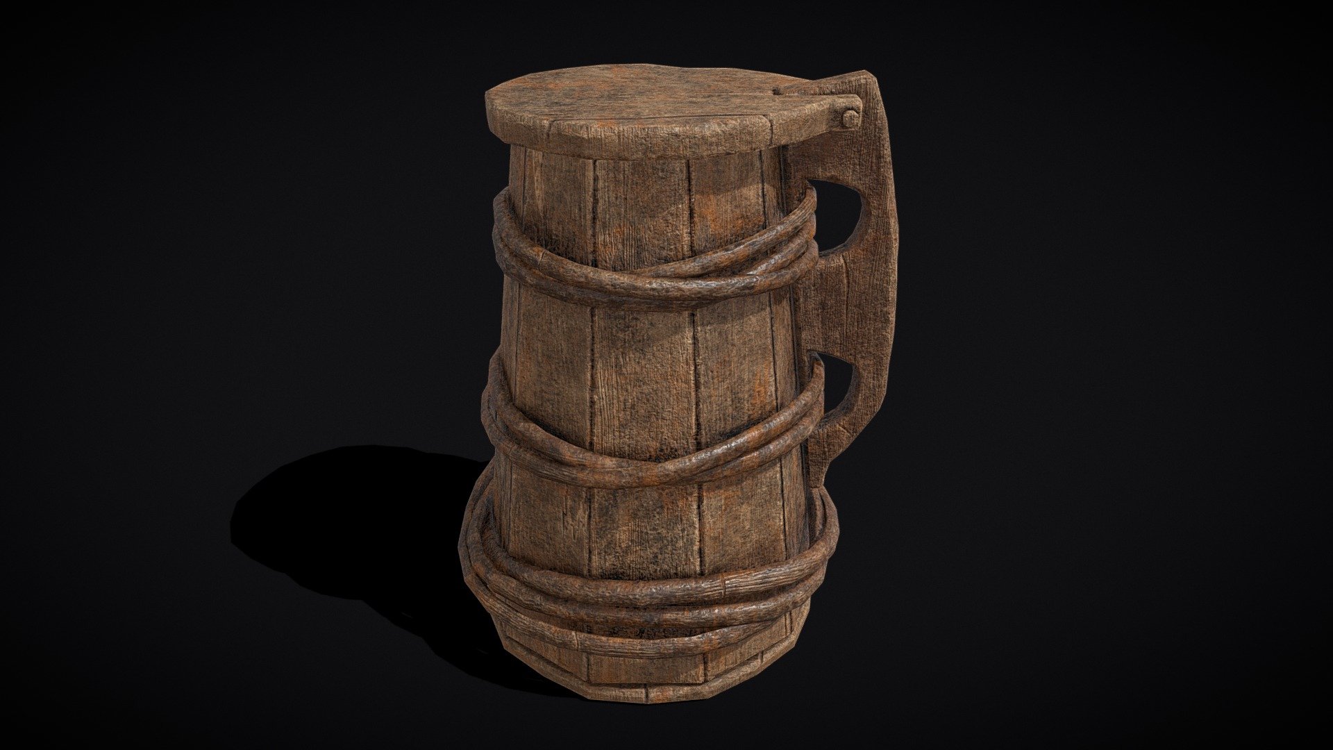 Medieval Wooden Tankard - Buy Royalty Free 3D model by ...