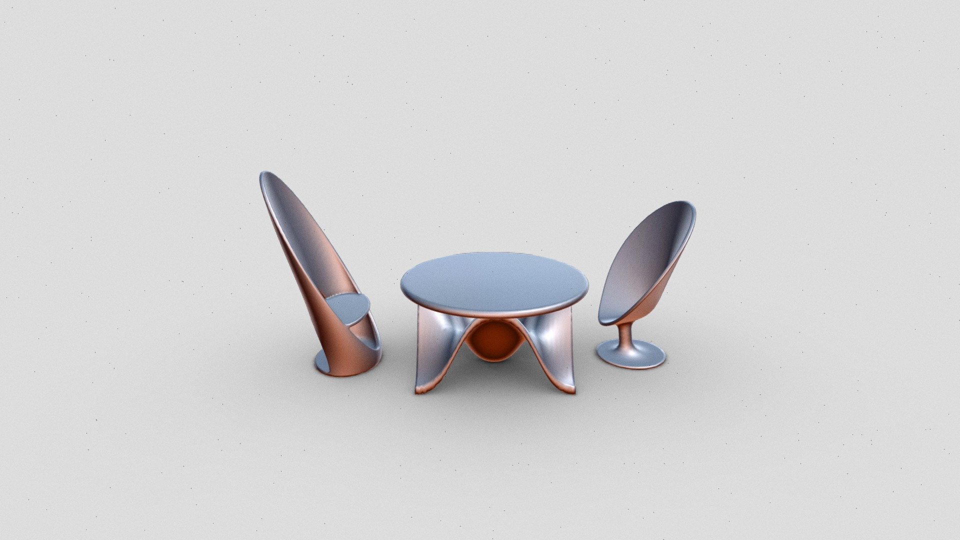 Some stylish furniture with futuristic design. - 3D model by ...