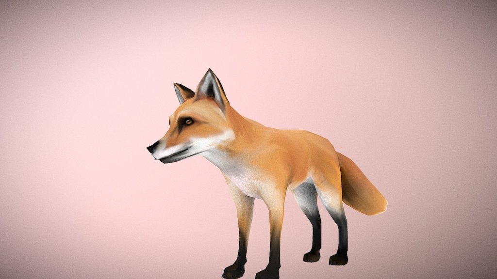 Foxy - lowpoly hand paint - 3D model by denve_r [bfba53b] - Sketchfab