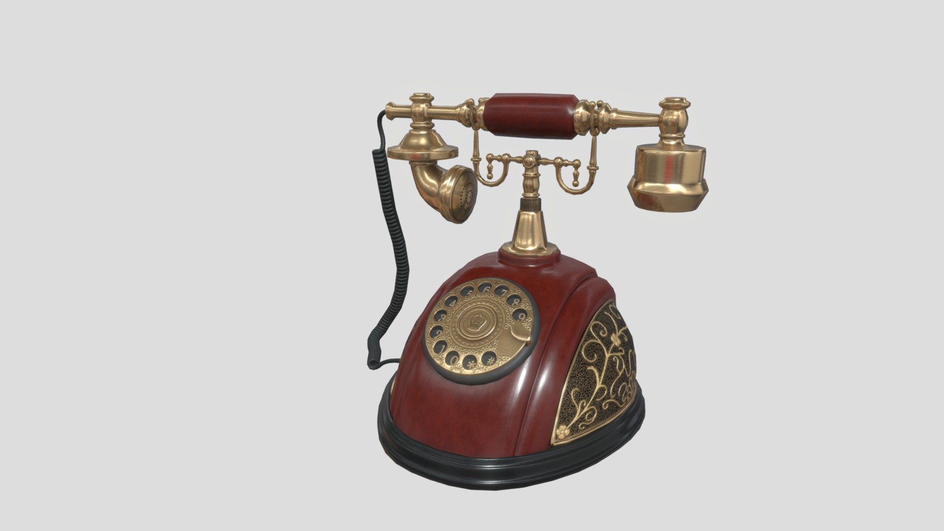 Retro Phone - 3D model by SabriC [bfbaaf7] - Sketchfab