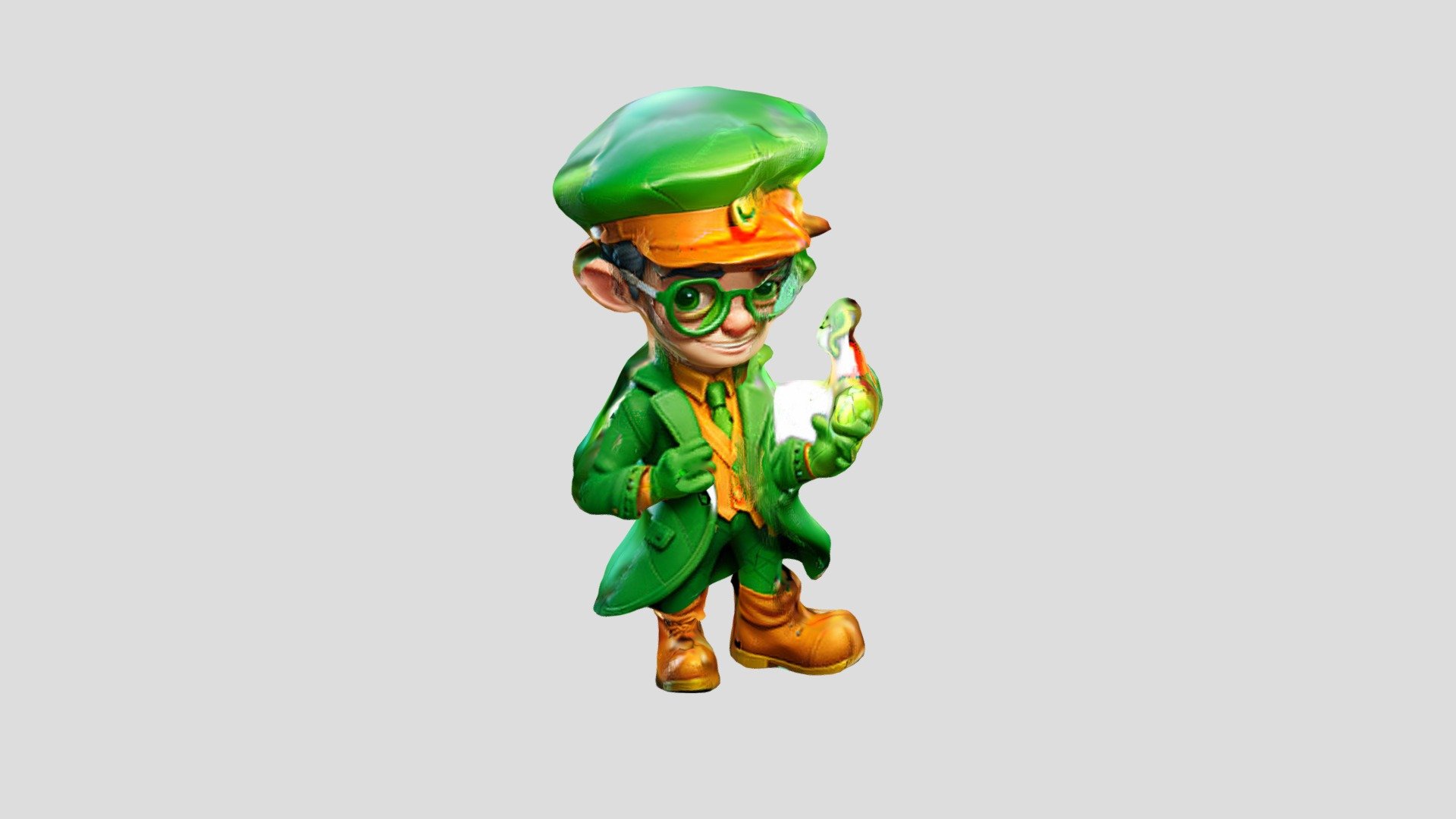 Little Green Elf A small green elf dressed in - Download Free 3D model ...