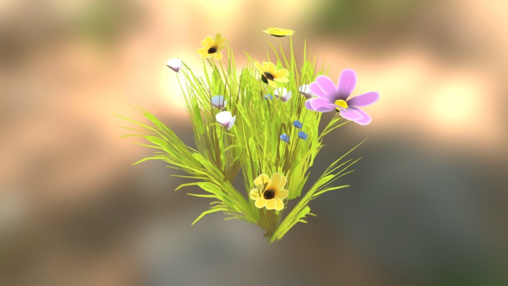 Wild Flowes - 3D model by izzyackrill [bfbc9dc] - Sketchfab