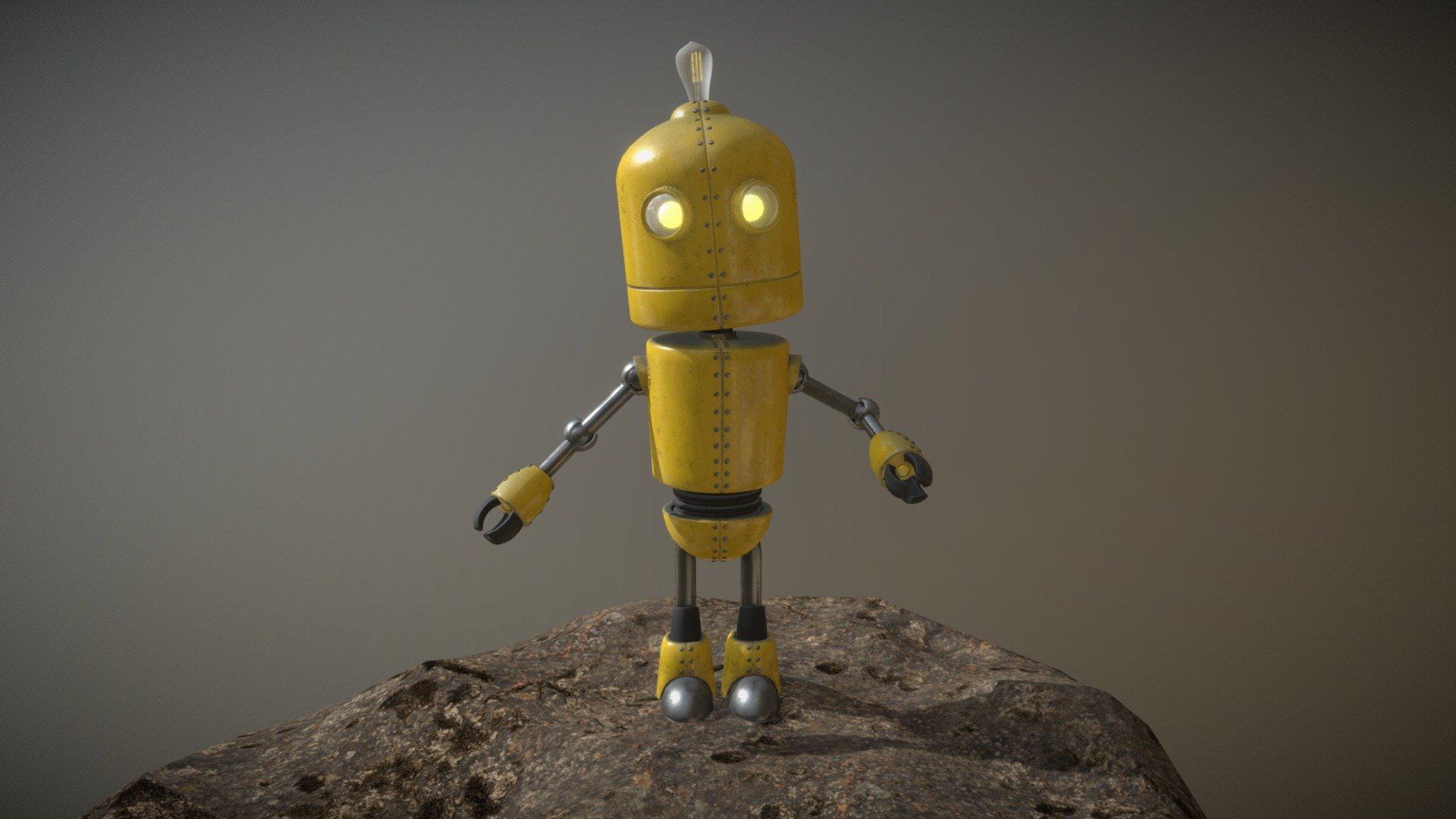Yellow robot - Download Free 3D model by Maria Stashko (@maria_stashko ...