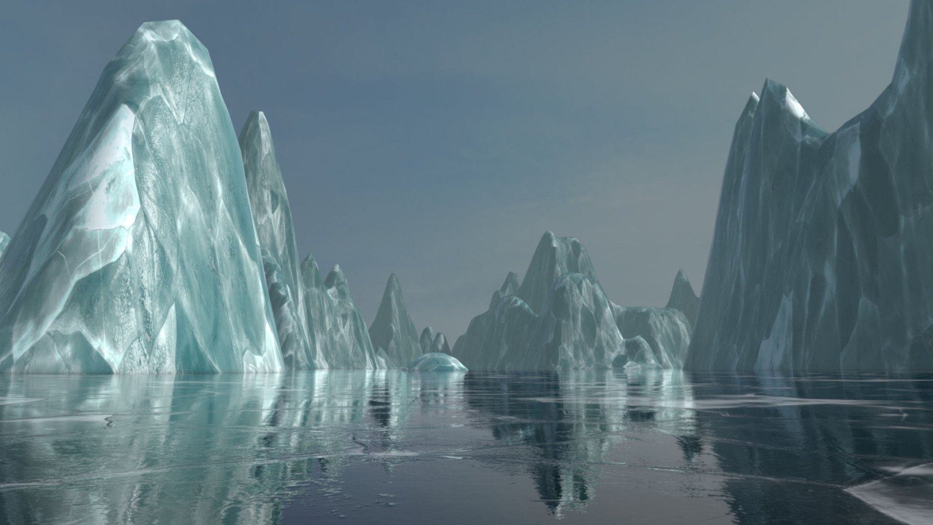 Icescape 1 Alien Moon Skybox - Download Free 3D model by Luis Vidal ...