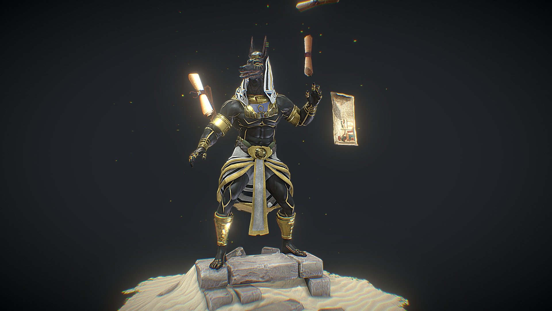 Anubis - 3D model by vovanchello_ua [bfcc2ad] - Sketchfab