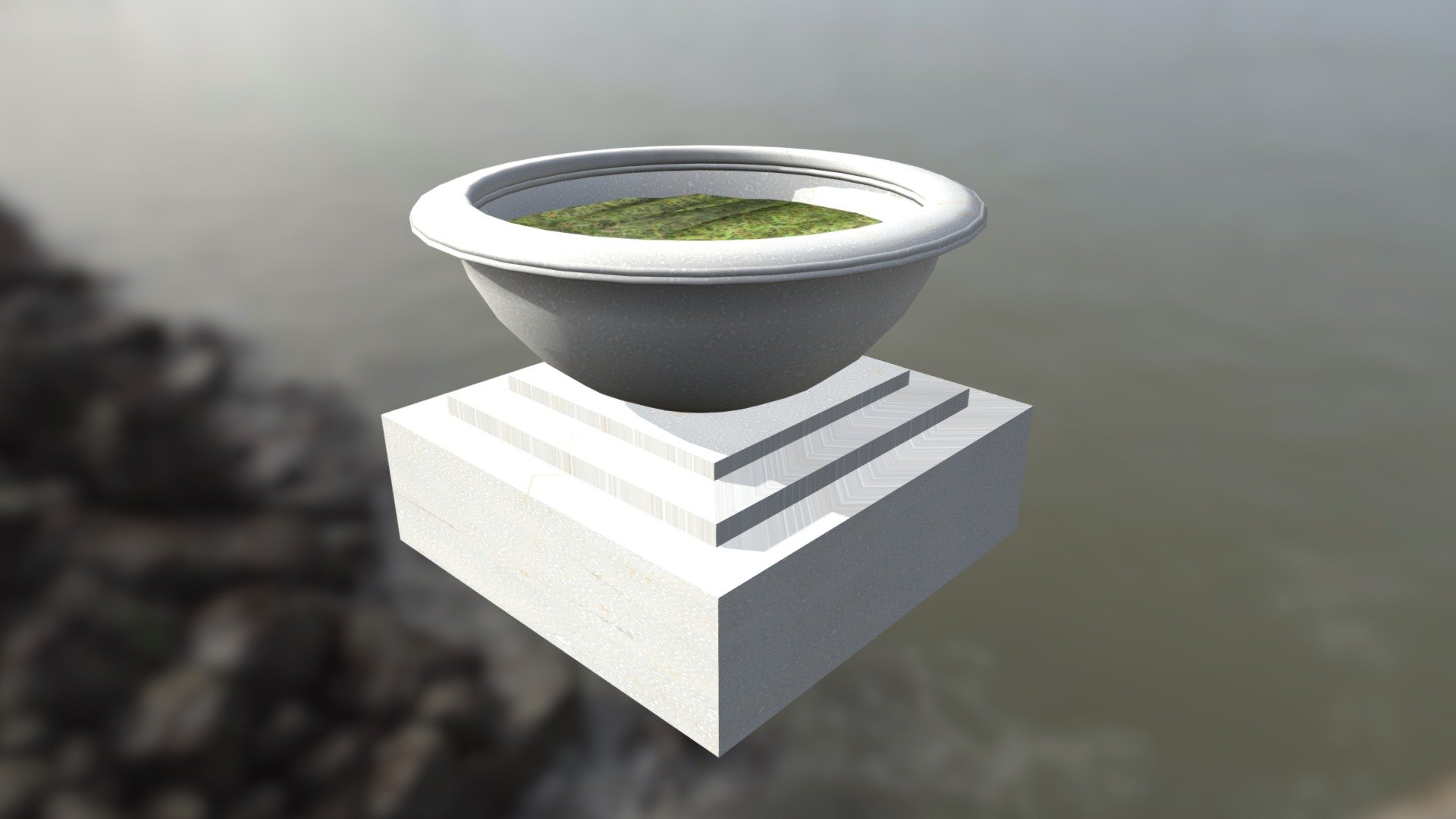 Macetero En Concreto Para Exteriores 3d Model By Franciscomedina77