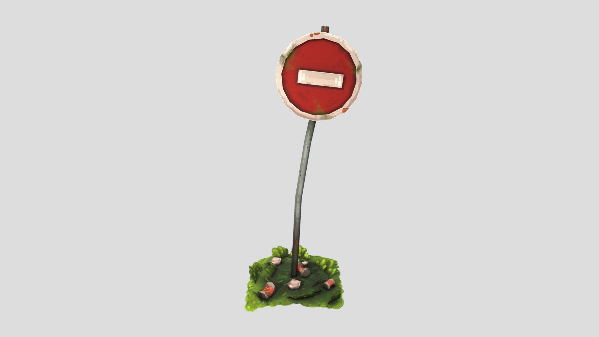 Stylized Stop Sign - 3D model by dentem [bfd3779] - Sketchfab