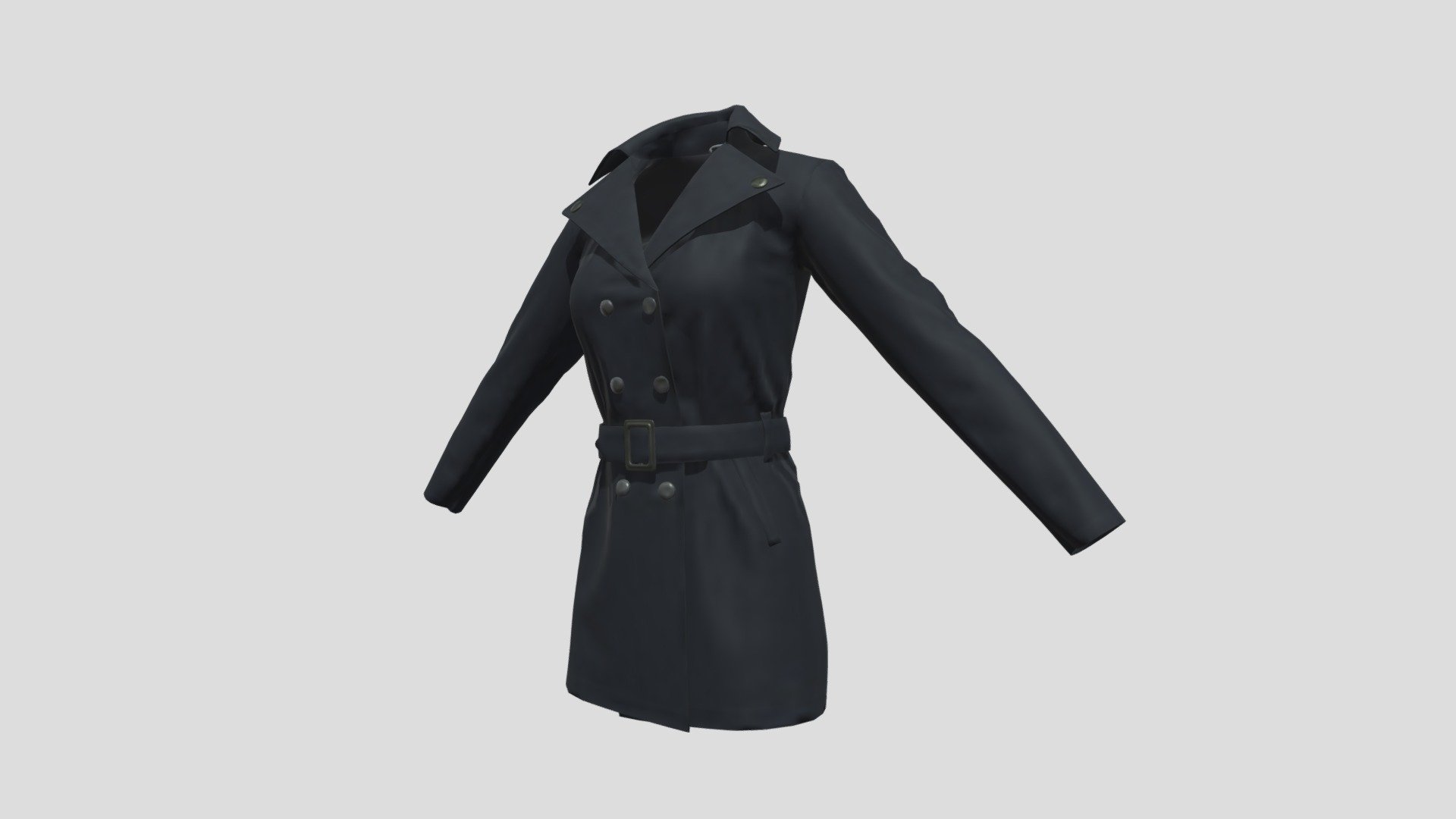 Overcoat_Female - Download Free 3D model by praveen3Dartist [bfdb749 ...