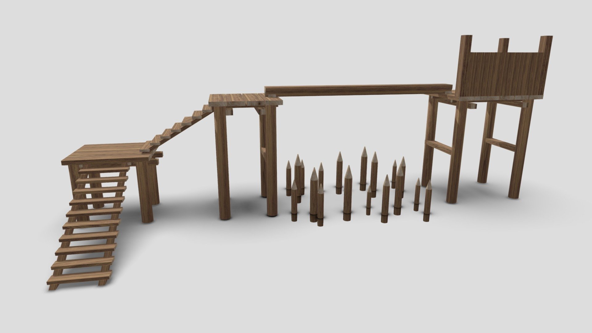 Wooden Tower - Download Free 3D model by ehsan.avard [bfdf4d7] - Sketchfab