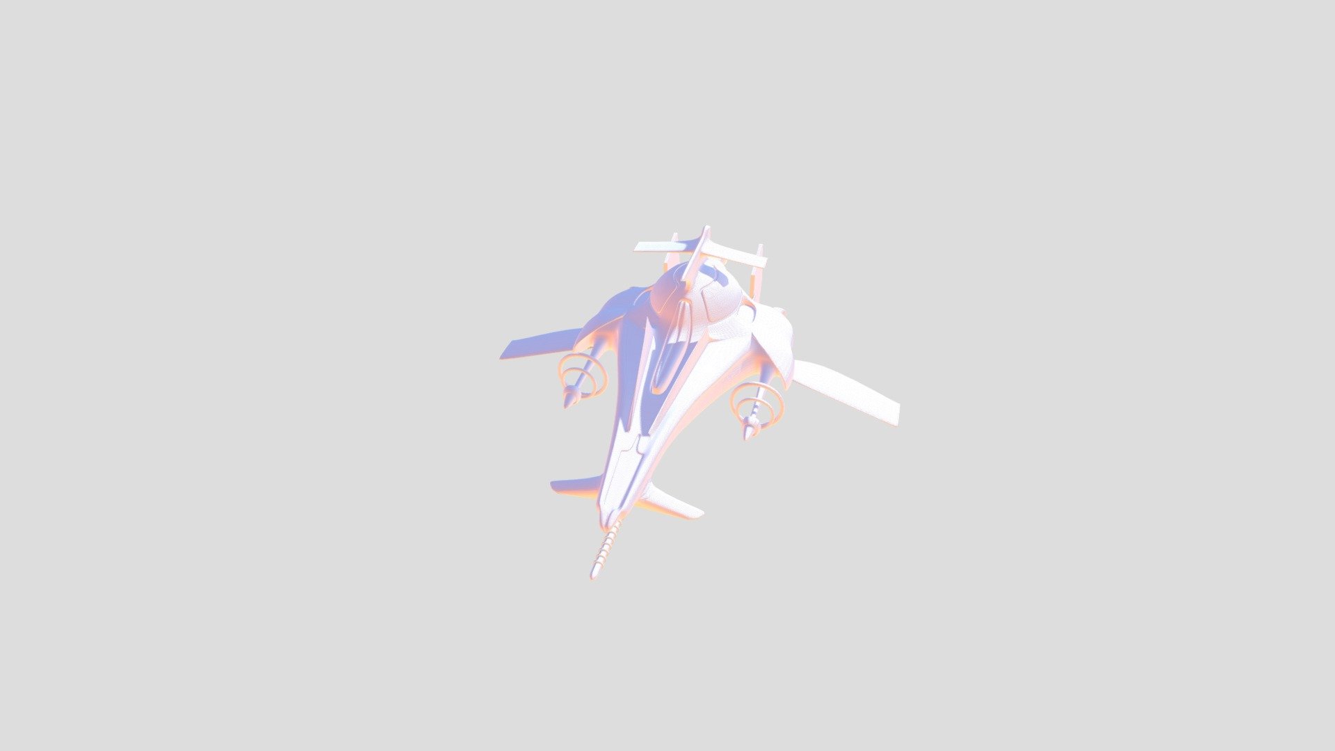 Spaceship wireframe - 3D model by massinissa_ah [bfe0538] - Sketchfab