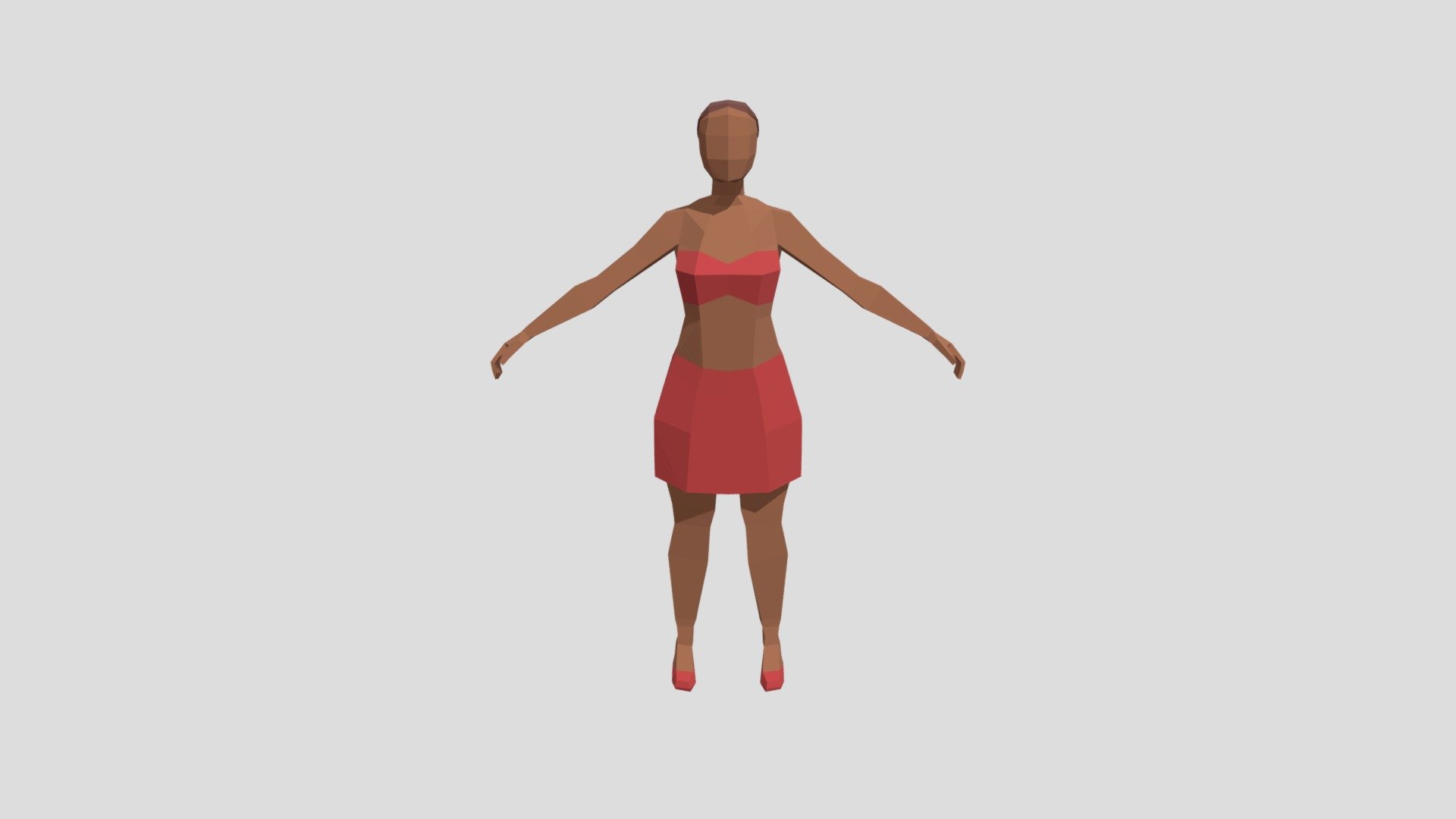 Low Poly Female 01 B - Download Free 3D model by yancharkin [bfe0bd0 ...