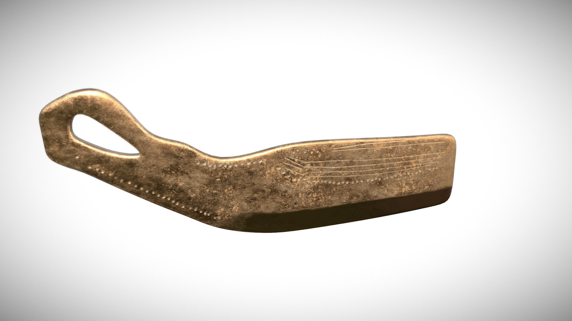 bronze age shaving knife - reconstruction - 3D model by praehist3d ...