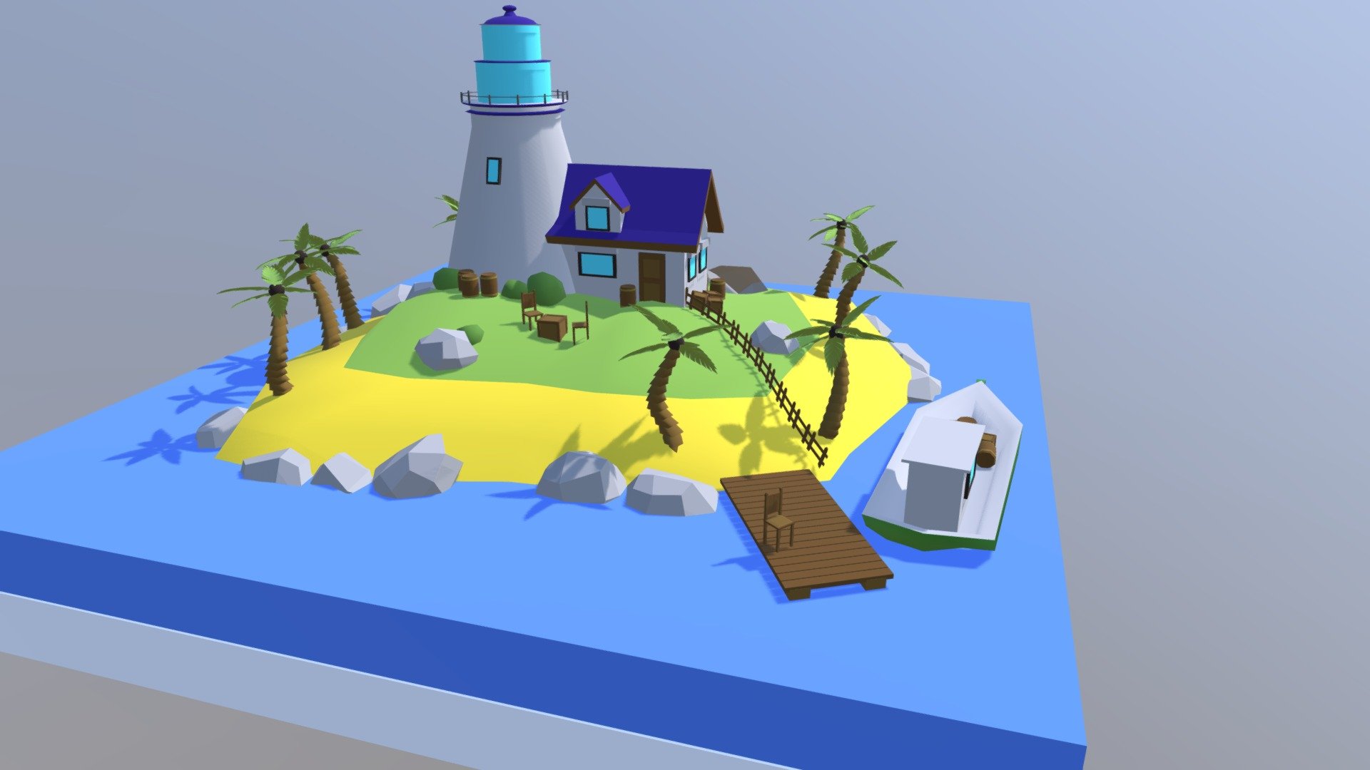 Simple Scene - Game Art 1 - 3D model by Thibault_Vandresse [bfe3c88 ...