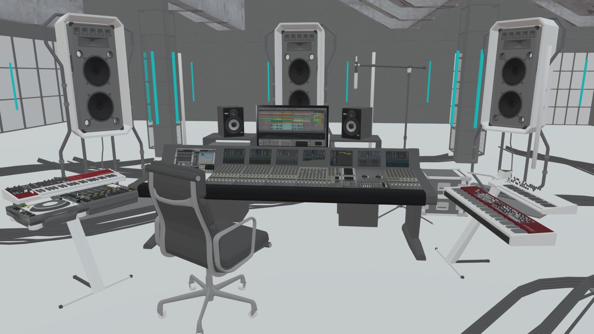 Music Scense - 3D model by CaioAlmeida [bfe3f98] - Sketchfab
