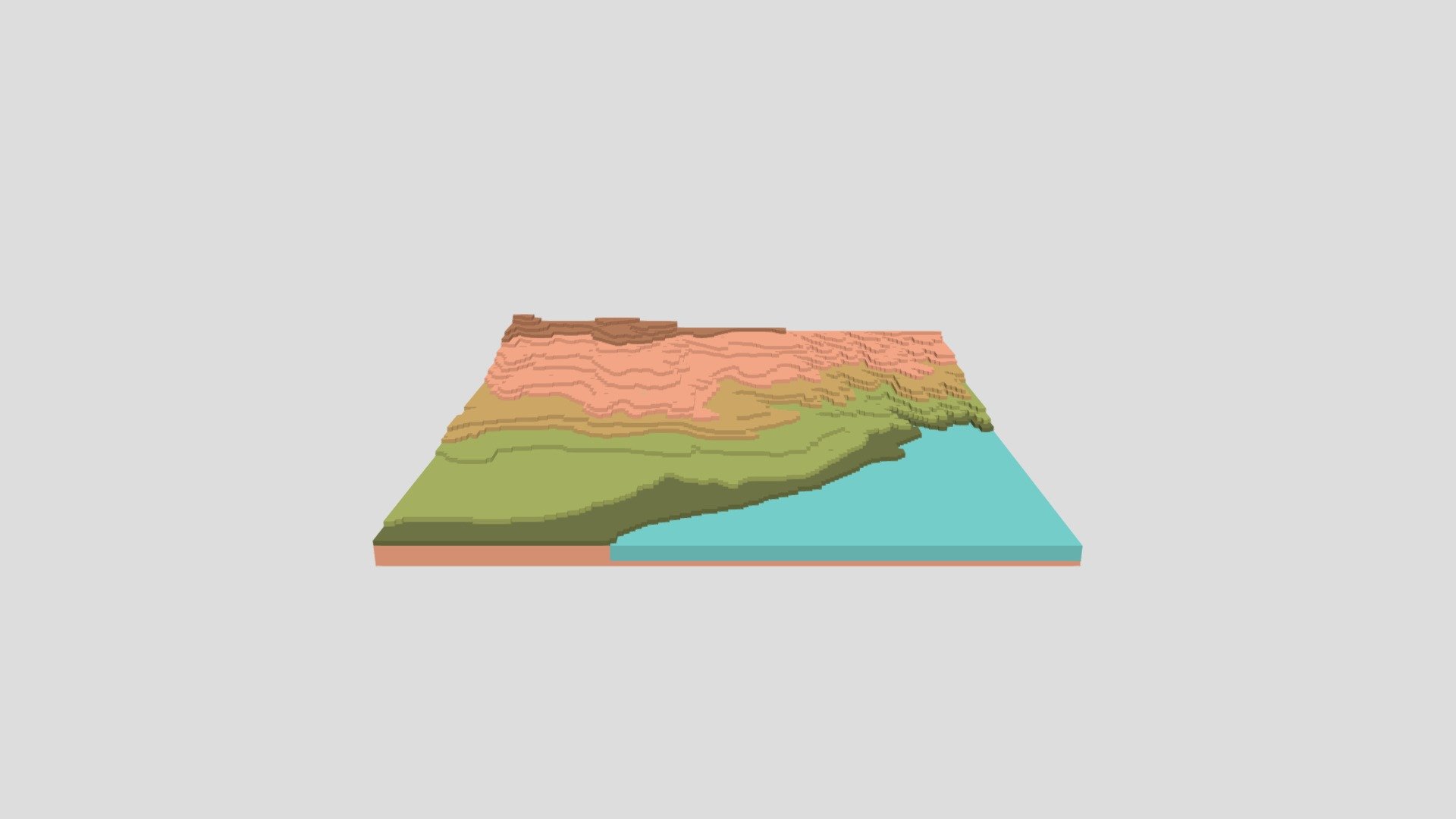 VOXEL Topography - 3D model by aradorouji [bfe595b] - Sketchfab