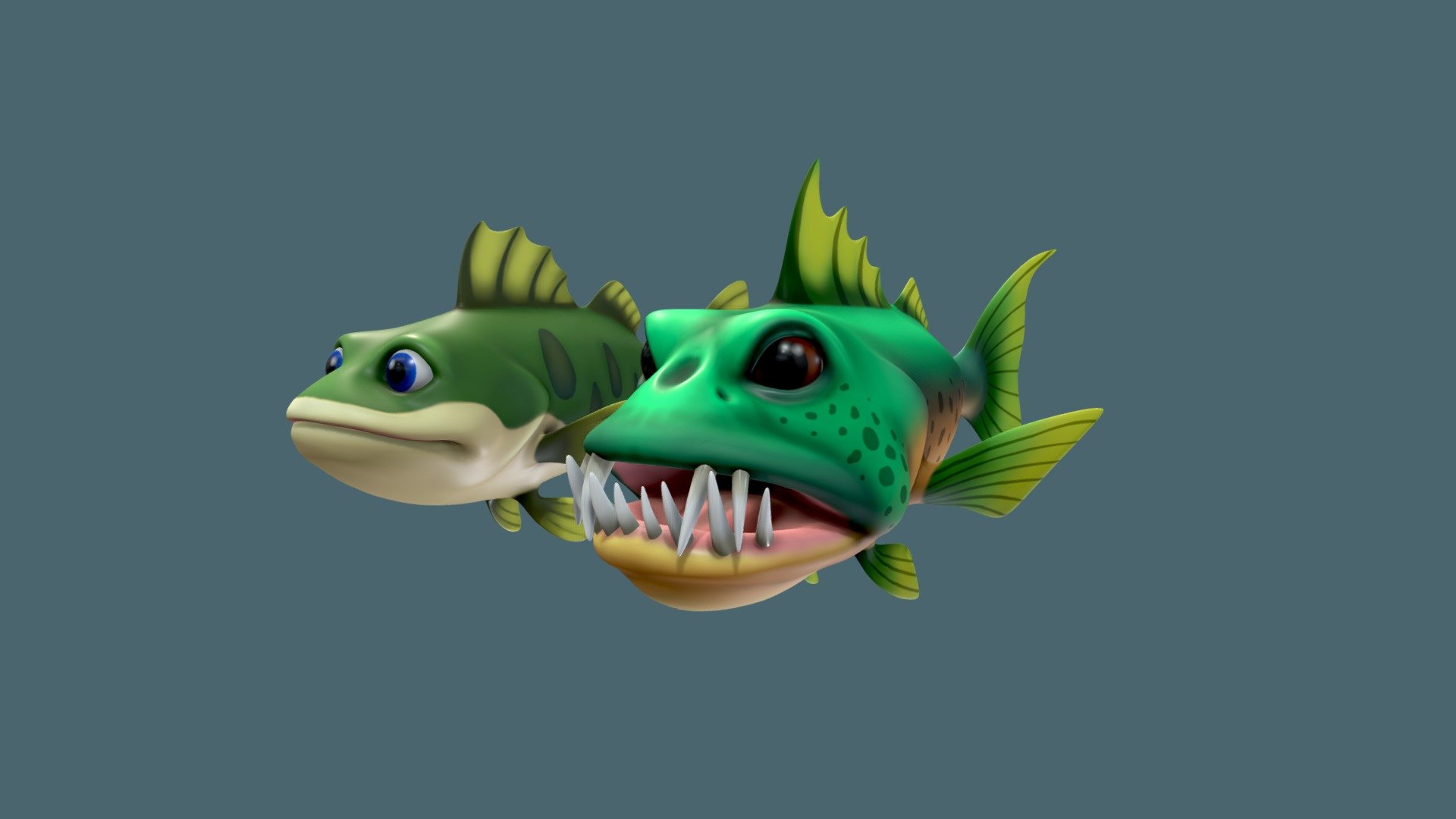 Cartoon Largemuth Bass - 3D model by RedDeer (@billl90) [bfe8333 ...