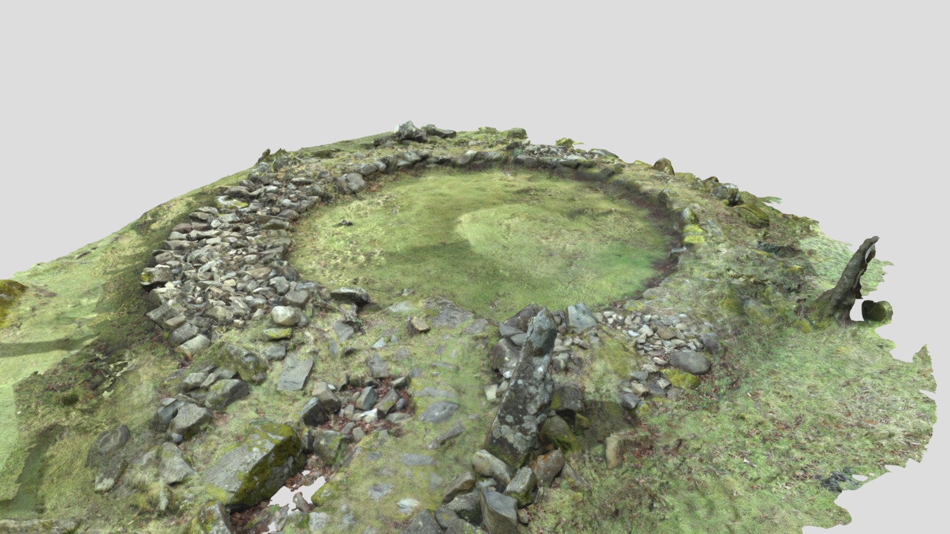 Aber Valley Hut Circle and Standing Stone - Download Free 3D model by ...