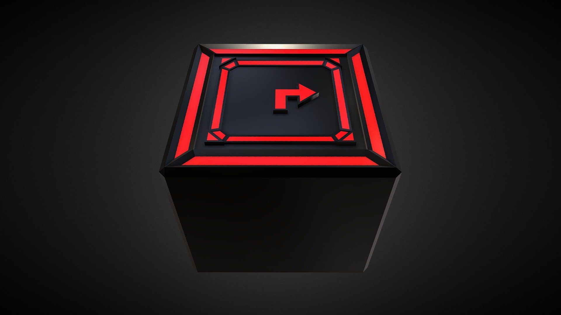 Cube signage right - Download Free 3D model by Lancelot.Dignon [bfe980d ...