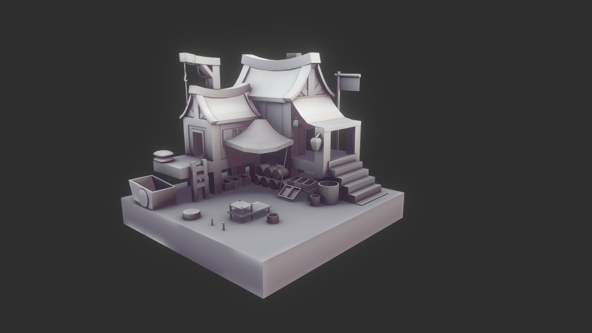 Warehouse - 3D model by Alice (@Alicja_Szulc) [bfeed4d] - Sketchfab