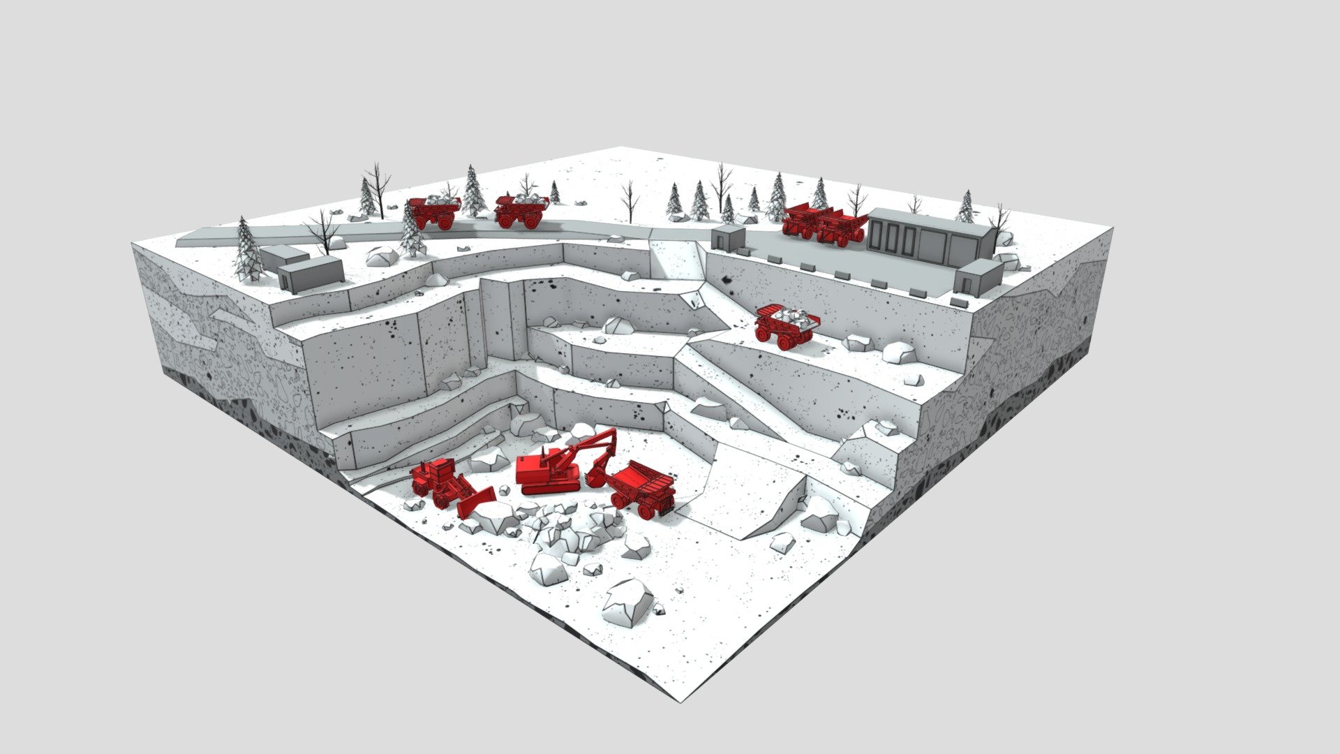 STK open pit - 3D model by Alexander Konyshev (@sanchotfs) [bff279e ...