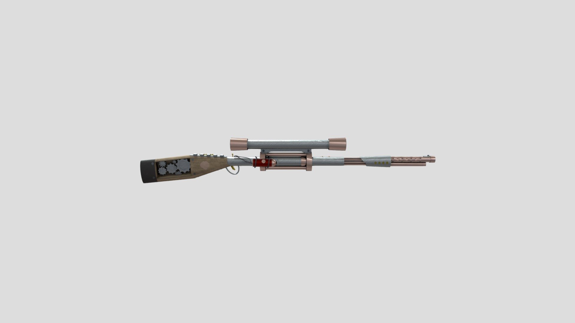 Steampunk Sniper Rifle - 3D model by BastiaanBoeve [bffcbda] - Sketchfab