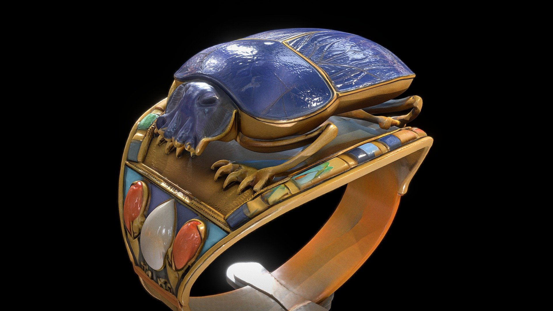 Scarab Bracelet II - 3D model by Omassyx [bffe1be] - Sketchfab